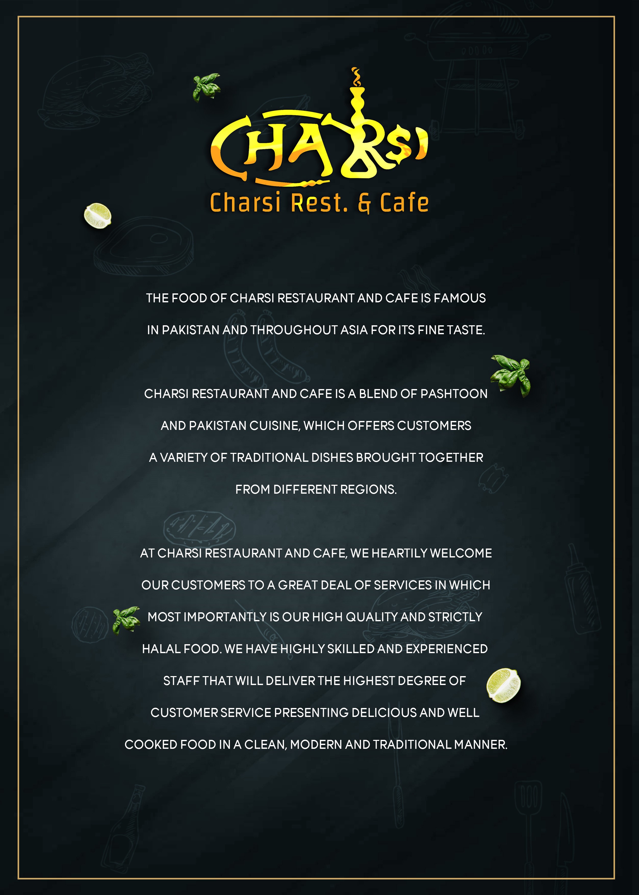 Charsi Main Menu